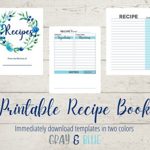 Printable Recipe Book • Track Your Recipes - Etsy