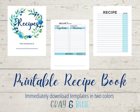 Printable Recipe Book Track Your Recipes - Etsy