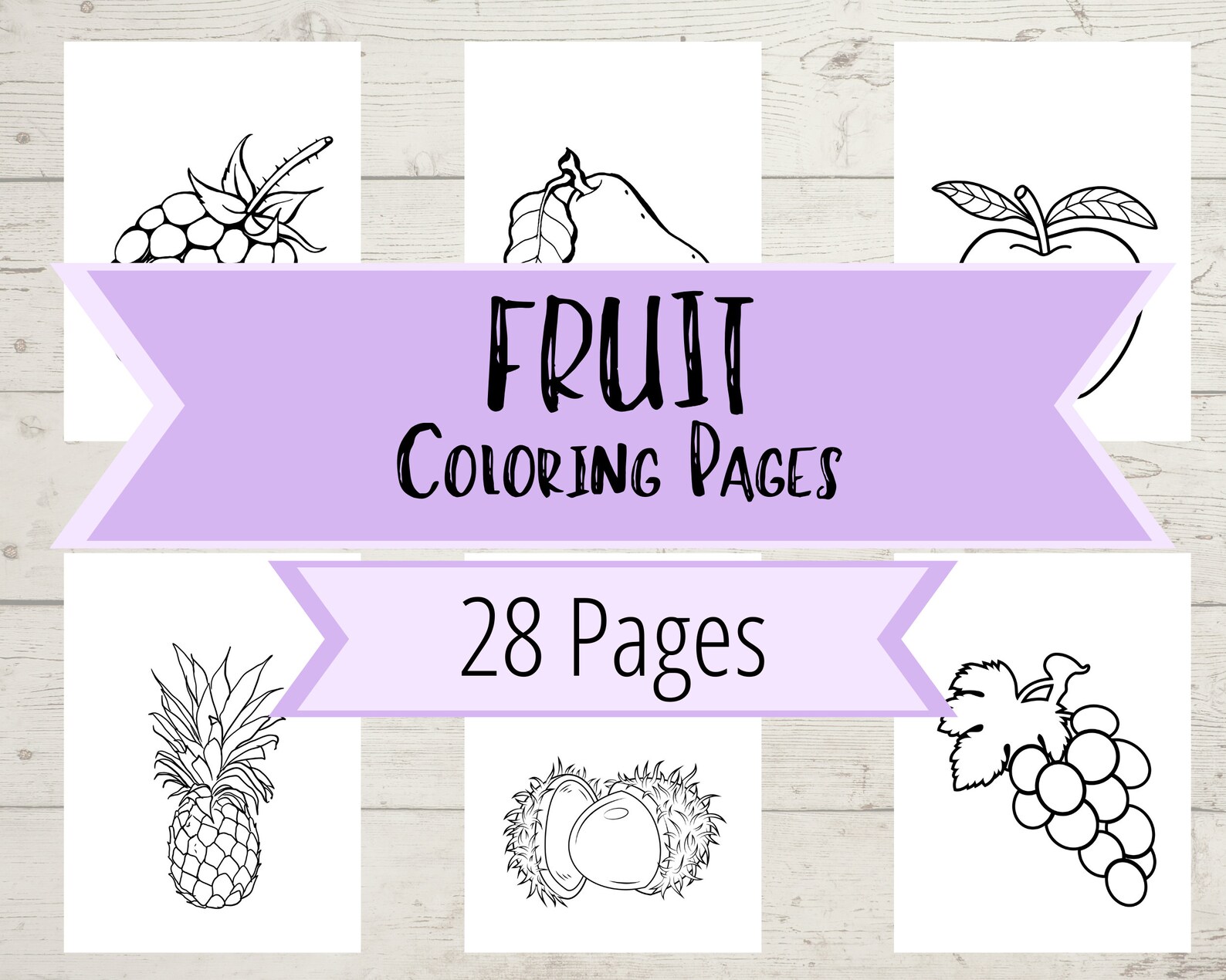 Fruit Coloring Pages Variety of Exotic Fruit to Color Great for ...