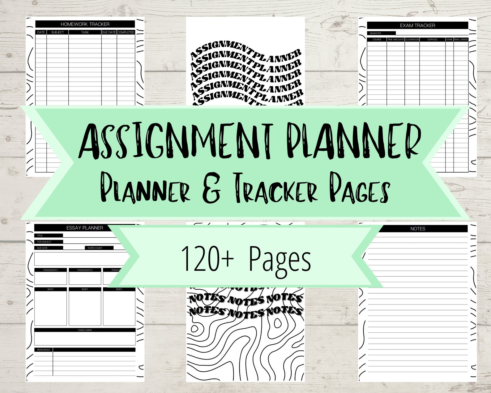 Assignment Planner Printable for High School Students Planner for ...