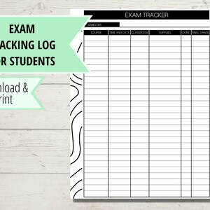 Assignment Planner Printable for High School Students - Planner for ...