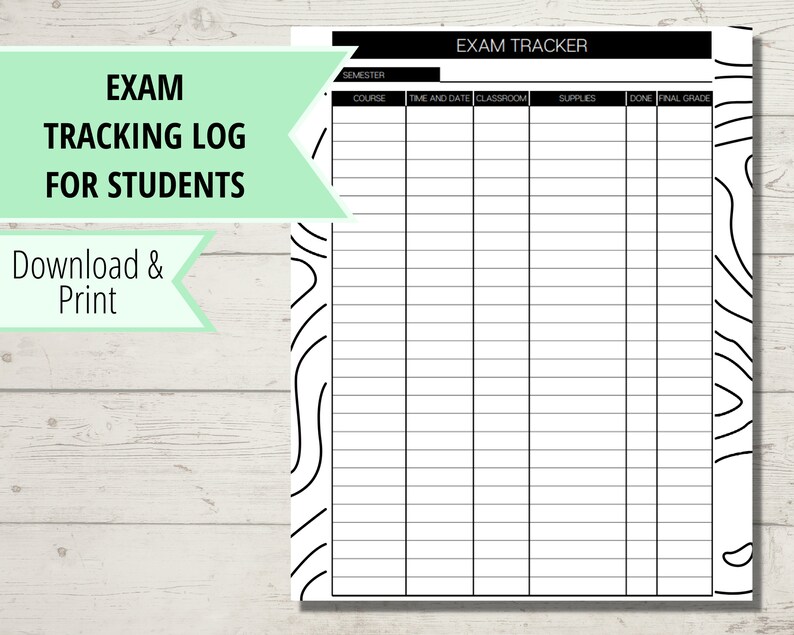 Assignment Planner Printable for High School Students - Planner for ...