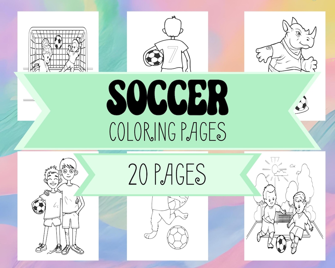 Soccer Coloring Pages - Football Coloring Book Pages for Boys and Girls ...