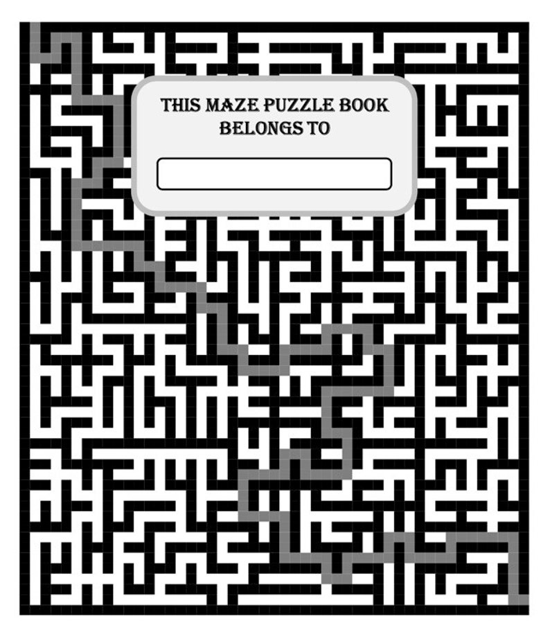 Book of 100 Mazes Download & Print Maze Puzzle Book - Etsy