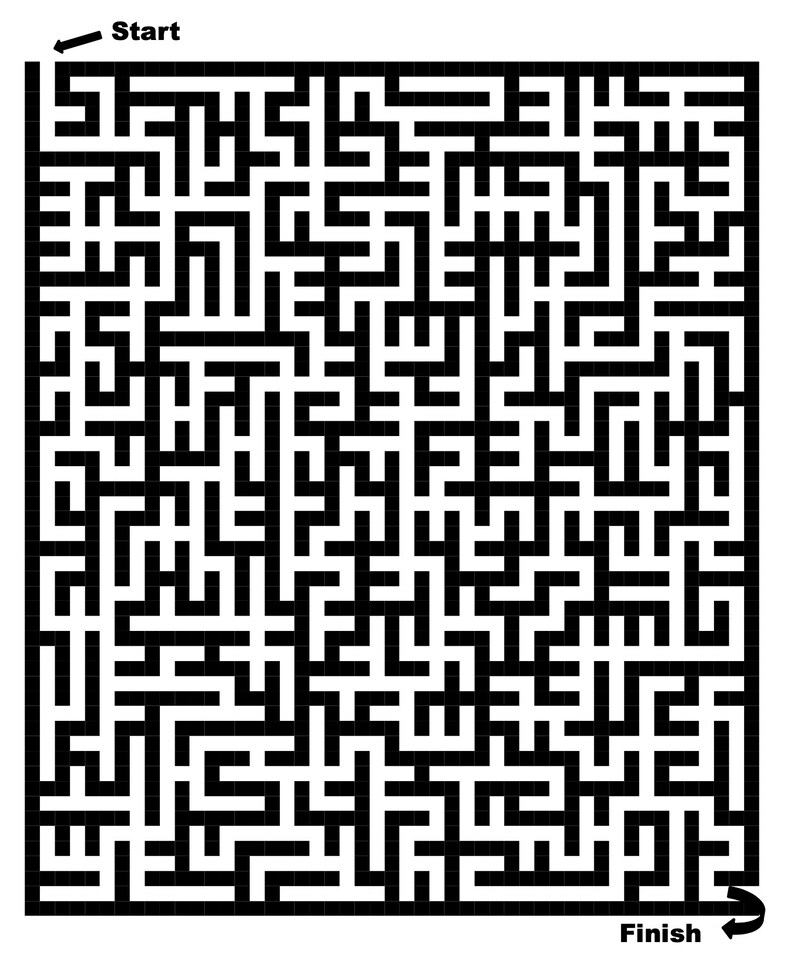 Book of 100 Mazes Download & Print Maze Puzzle Book - Etsy