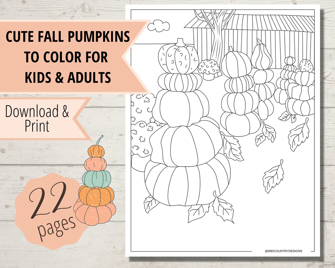 Pumpkin Coloring Pages for Kids - Kids Halloween Activity - Download ...