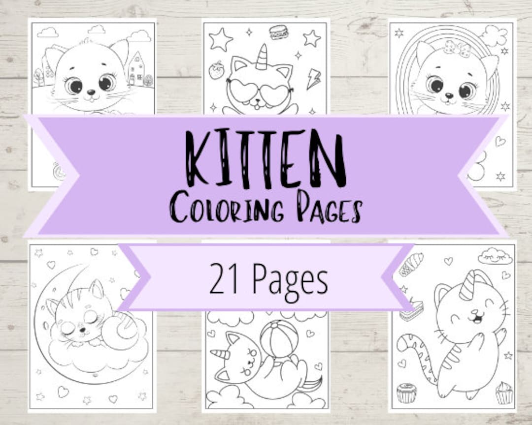 Kitten Coloring Pages Birthday Kitty, Unicorn Kitty, Kitties and ...