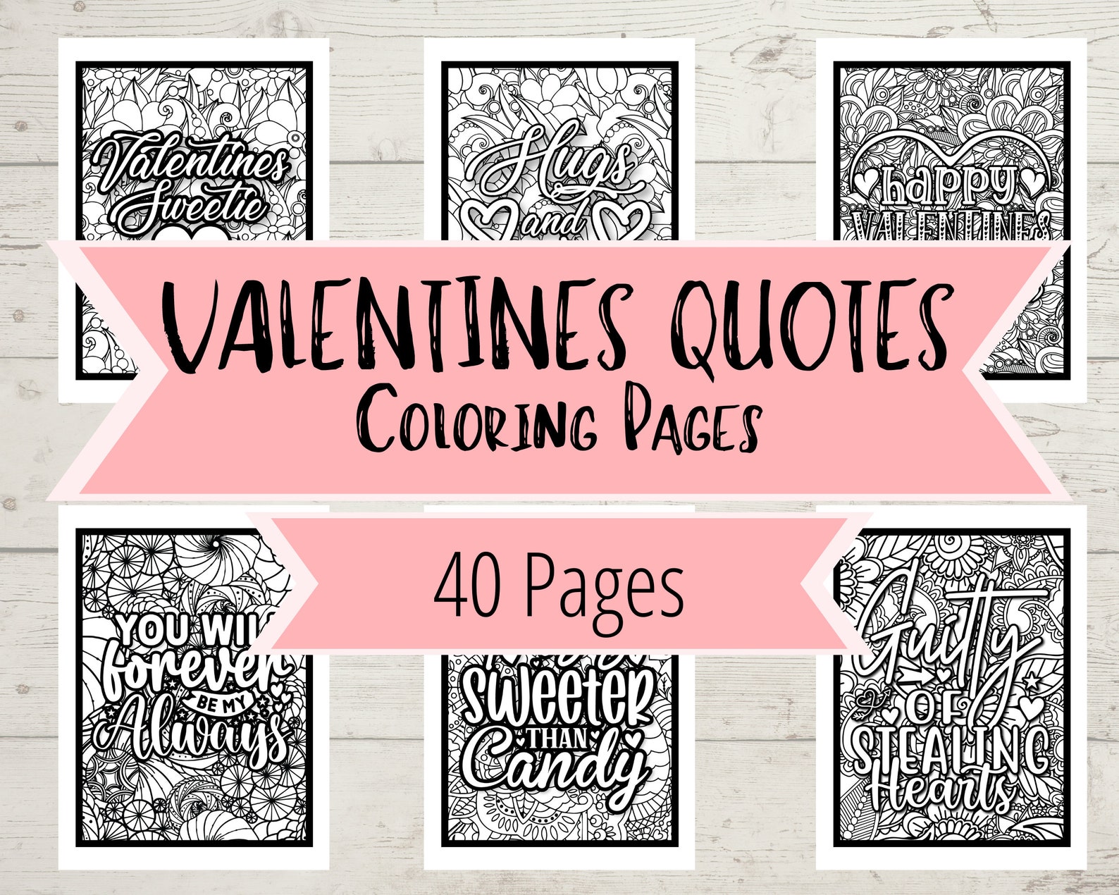 Valentine's Day Quotes Coloring Pages With Quotes - Valentine's Day ...
