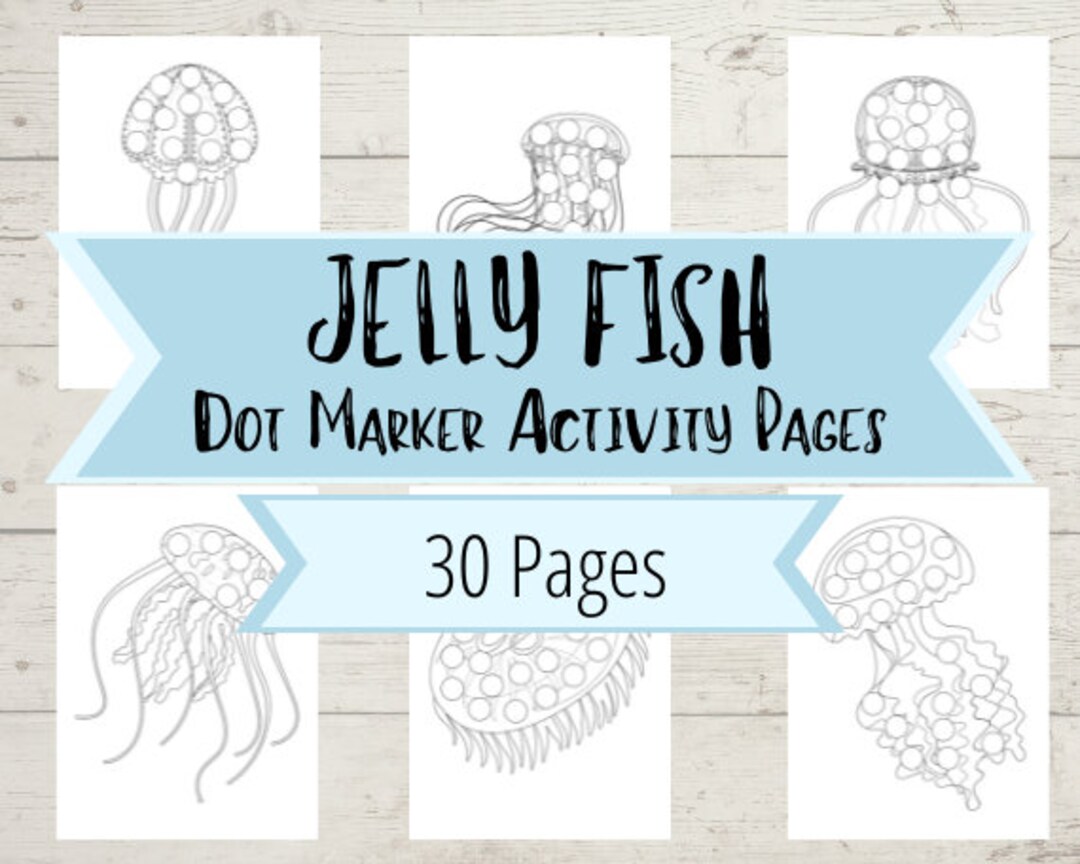Dot Marker Activity Pages - Jellyfish Dot Art Coloring Pages ...
