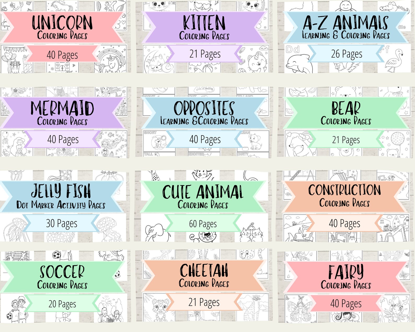 Coloring Book Bundle digital Download 1000 Coloring Pages Set of 30 ...