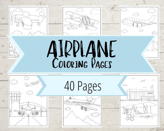 Airplane Coloring Pages Download & Print Coloring Book Pages | Etsy