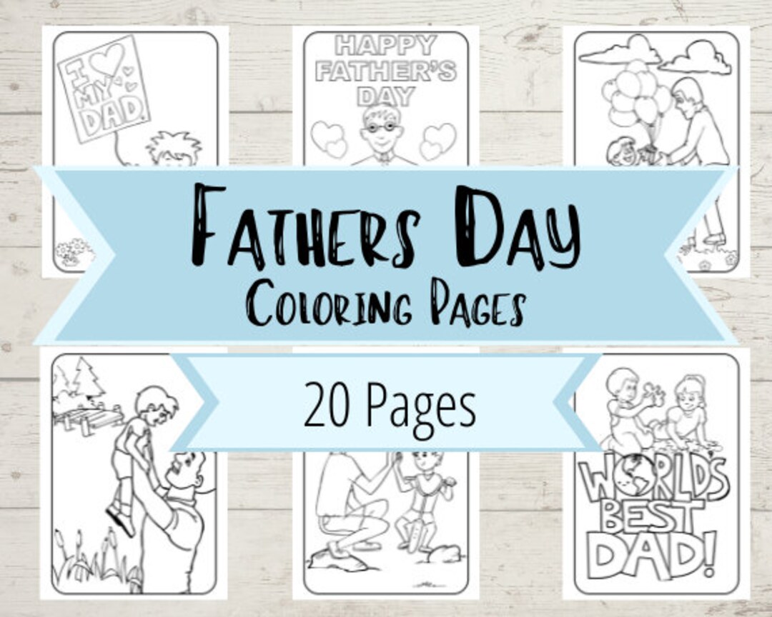 Father's Day Coloring Pages for Kids Happy Father's - Etsy