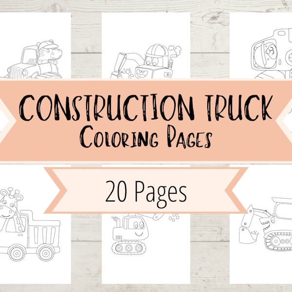 Coloring Pages for Toddlers Trucks - Etsy
