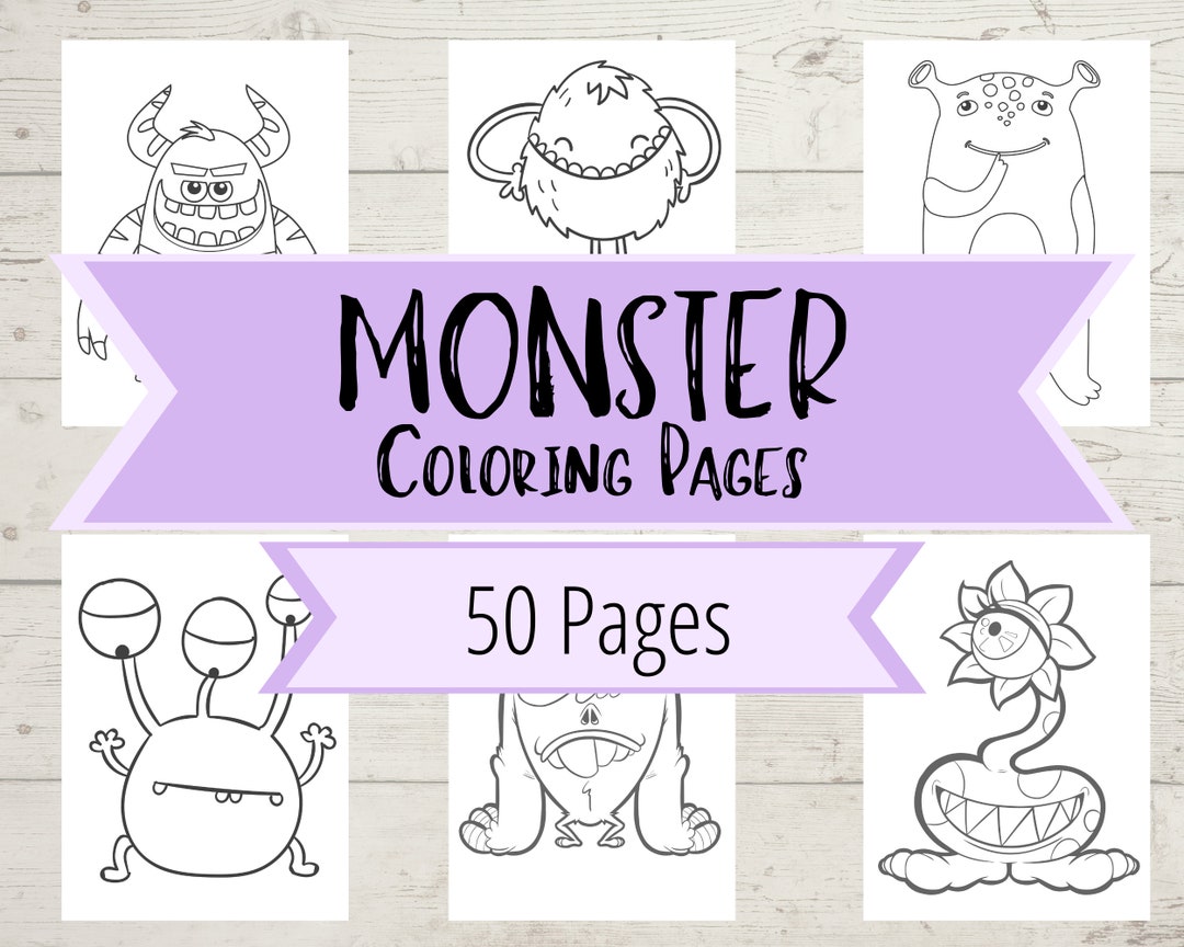 Happy Monsters Coloring Pages - 50 Unique Happy, Lovable, Friendly ...