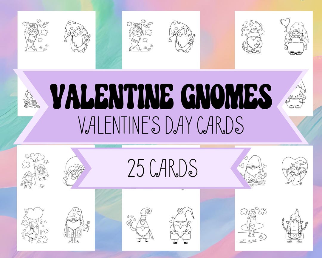 Printable Valentine's Day Cards With Gnomes - Happy Valentine's Day ...