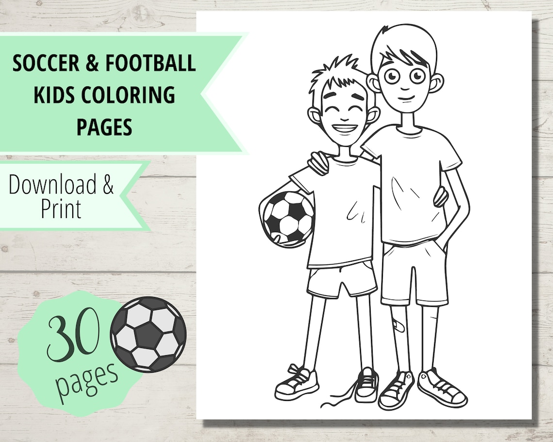 Soccer Coloring Pages - Football Coloring Book Pages for Boys and Girls ...