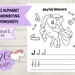 Unicorn Alphabet Coloring & Hand Writing Practice Pages A-Z - Download ...