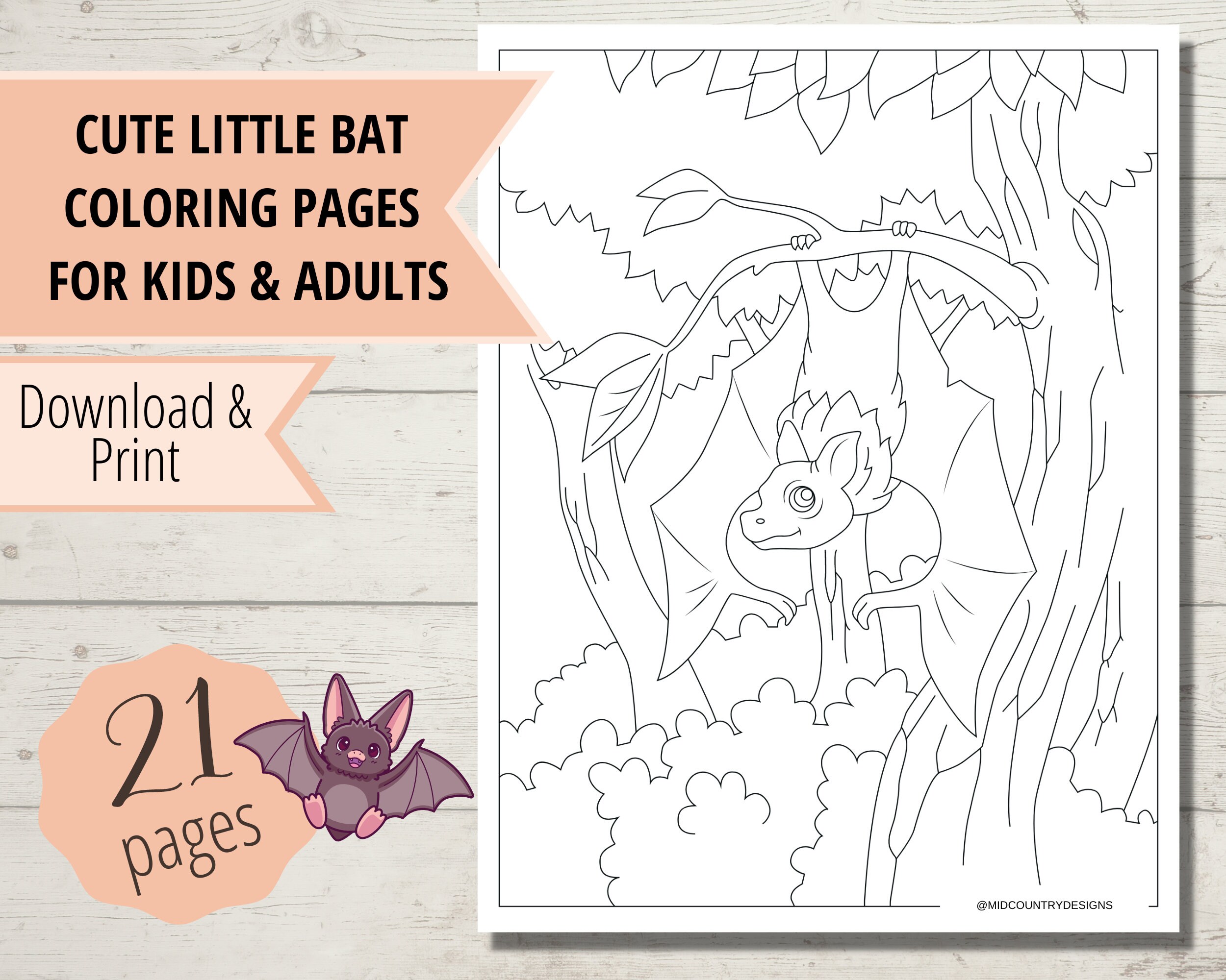 Bat Coloring Pages for Halloween - Halloween Coloring Pages for Kids ...