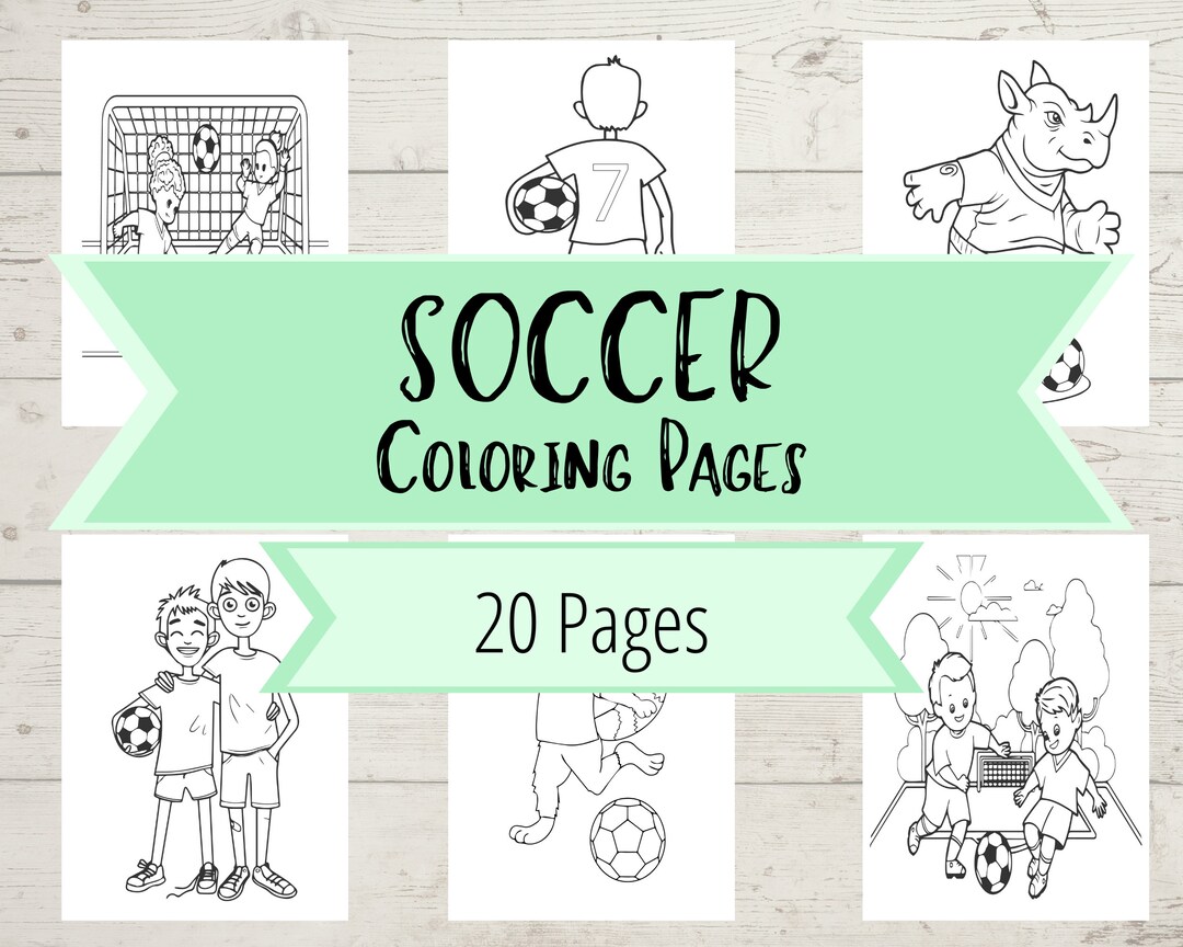 Soccer Coloring Pages - Football Coloring Book Pages for Boys and Girls ...