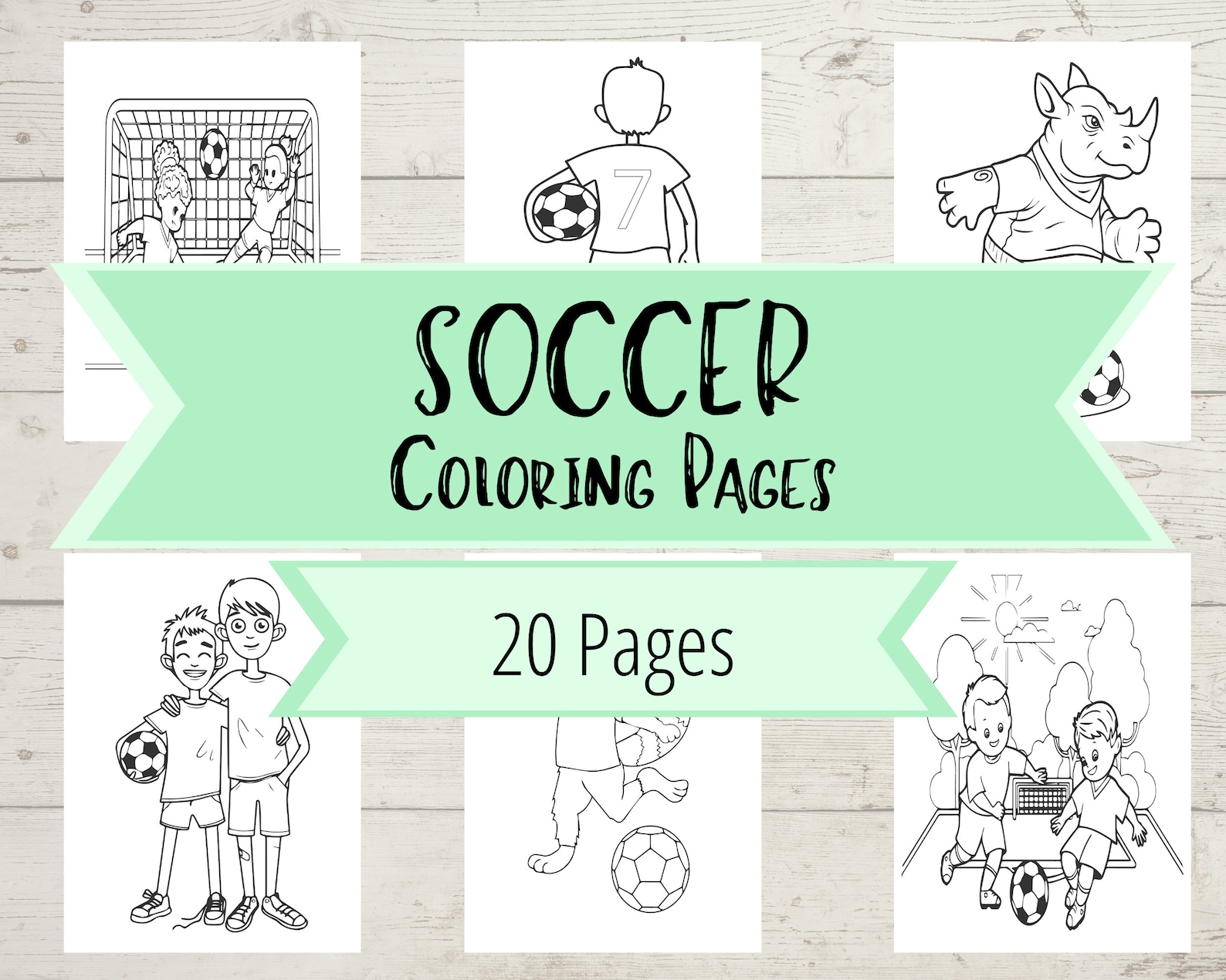 Soccer Coloring Pages - Football Coloring Book Pages for Boys and Girls ...