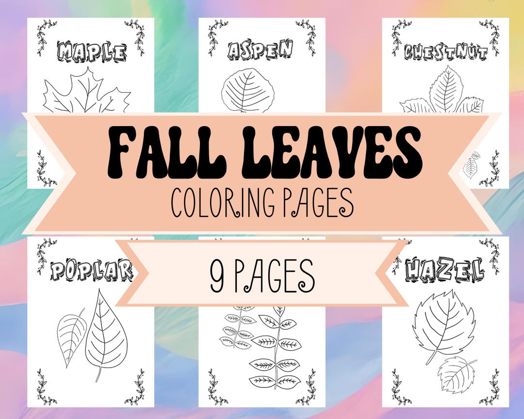 Fall Leaf Coloring Pages - Learn Leaves & Trees With These Learning and ...