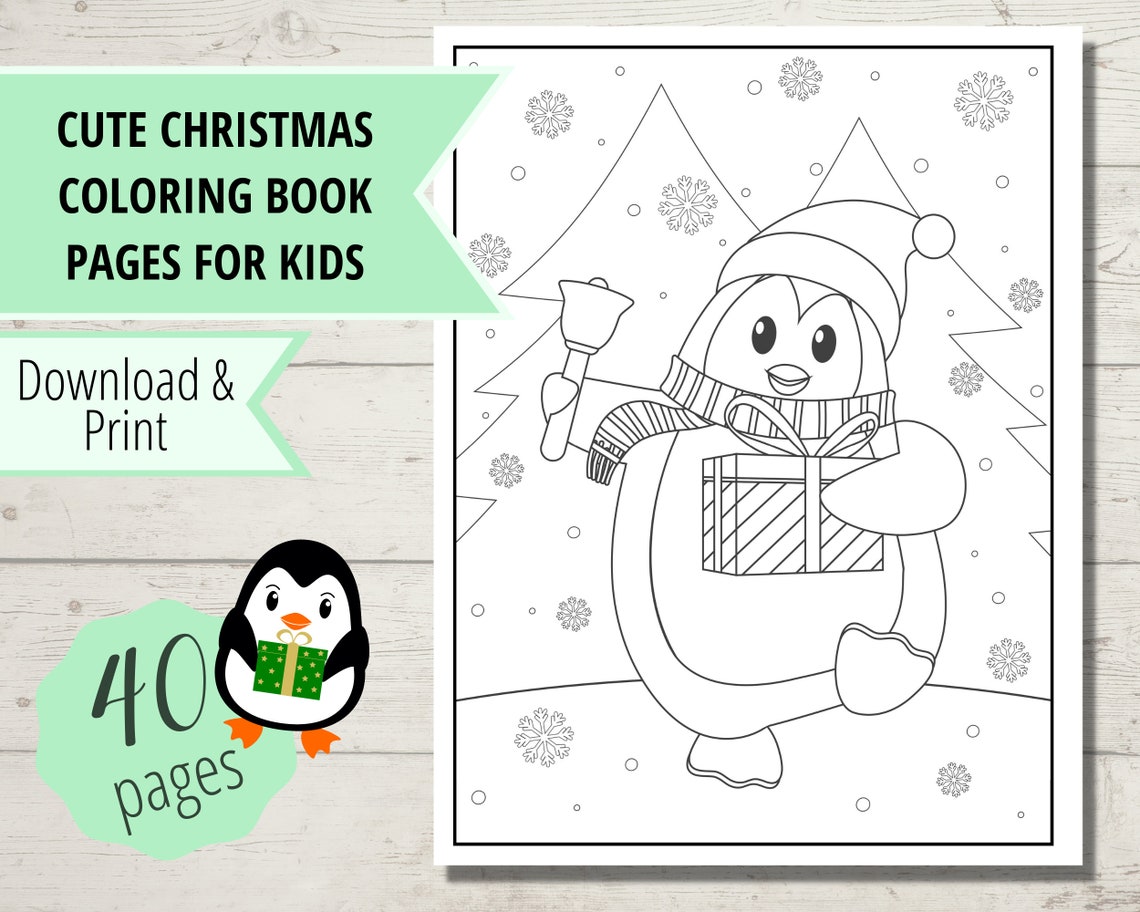 Christmas Coloring Pages Christmas Holiday & Winter - Etsy