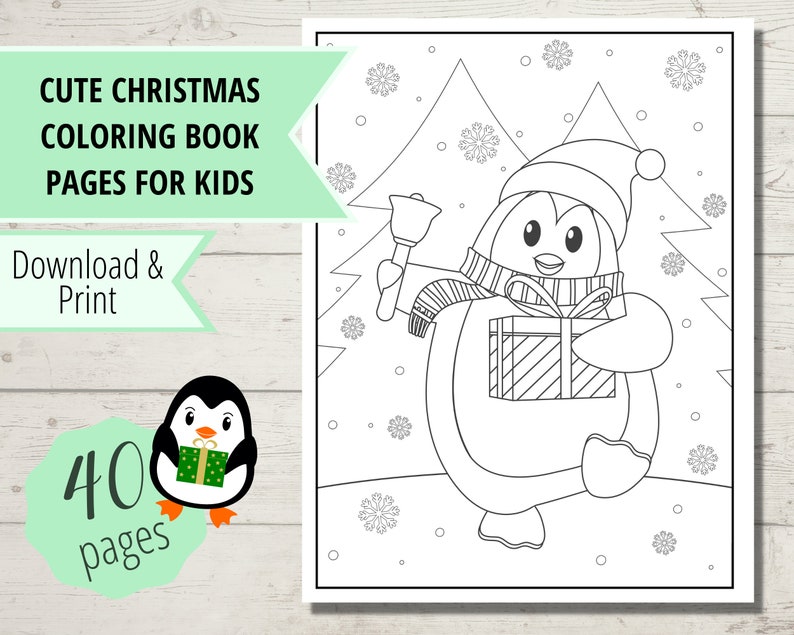 Christmas Coloring Pages Christmas Holiday & Winter - Etsy