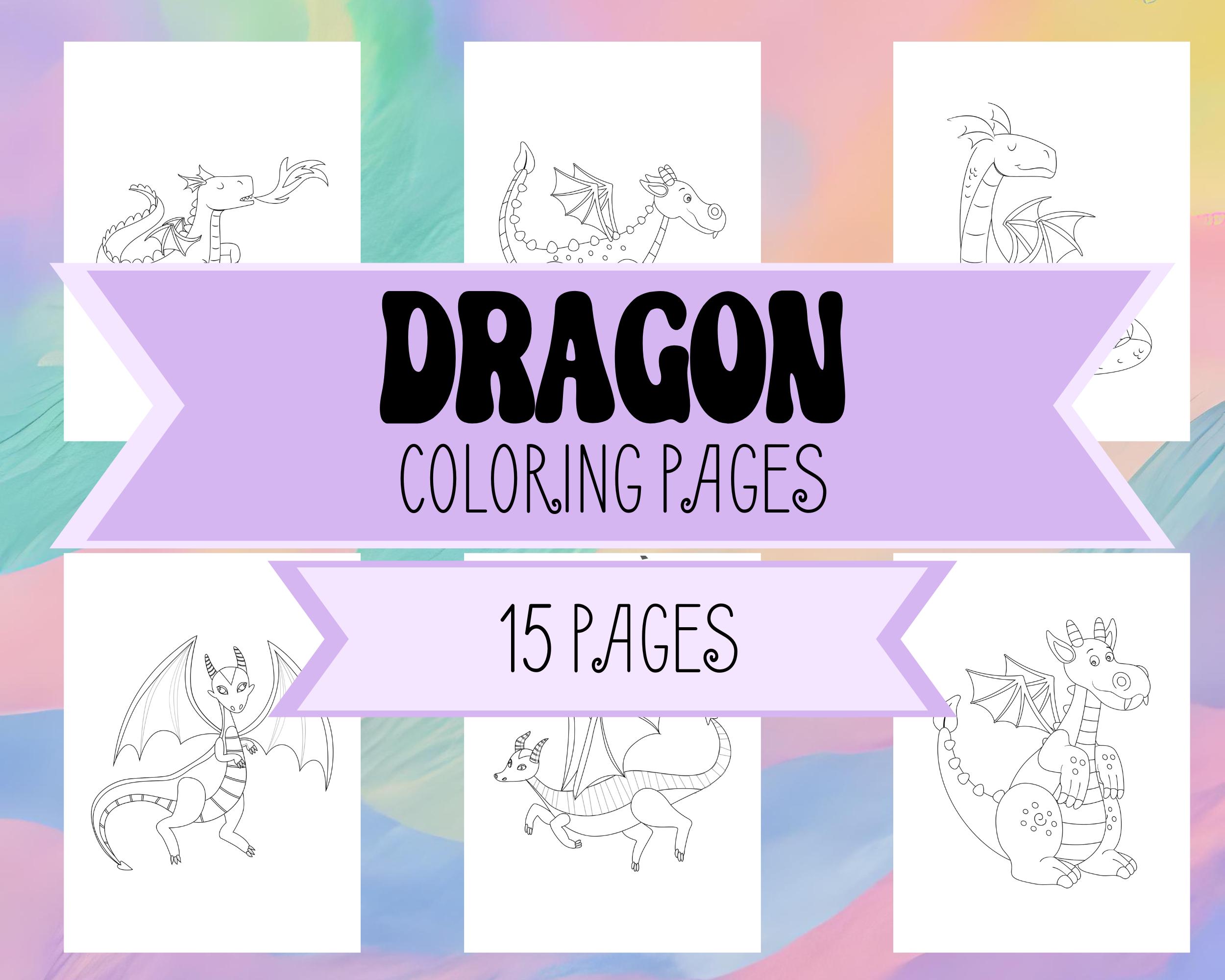 Dragon Coloring Book Pages - Printable Coloring Pages for Boys, Girls ...