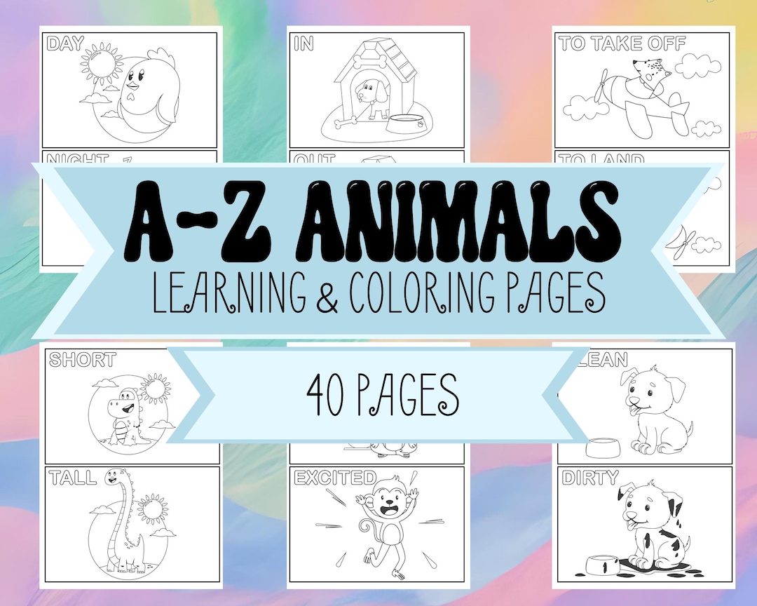 A-Z Animals Coloring Pages for Toddlers & Preschoolers - Printable ...