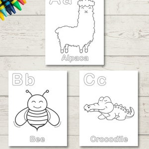 A-Z Animals Coloring Pages for Toddlers & Preschoolers - Printable ...