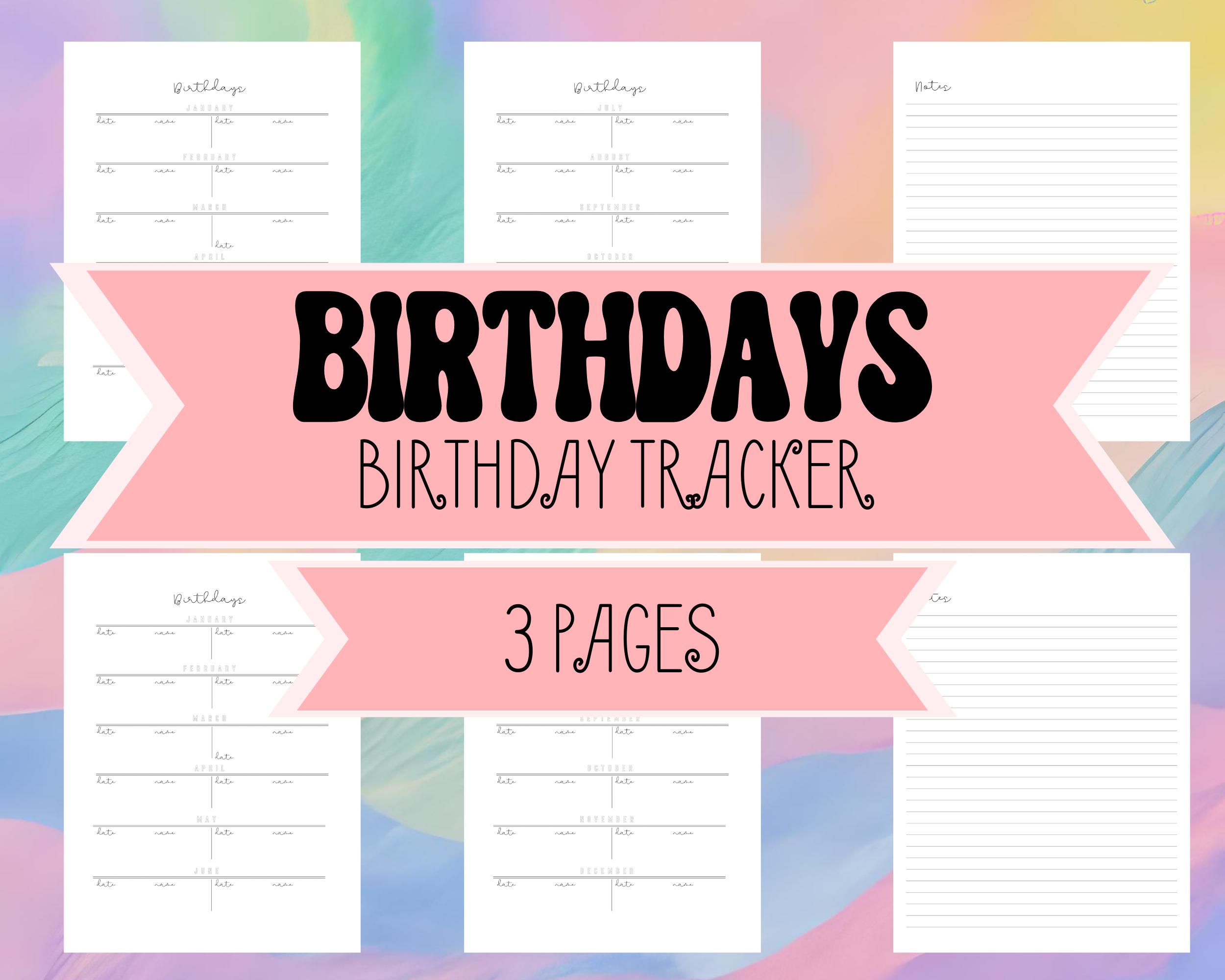 Birthday Tracker - Keep Track of Birthdays for Friends & Family ...