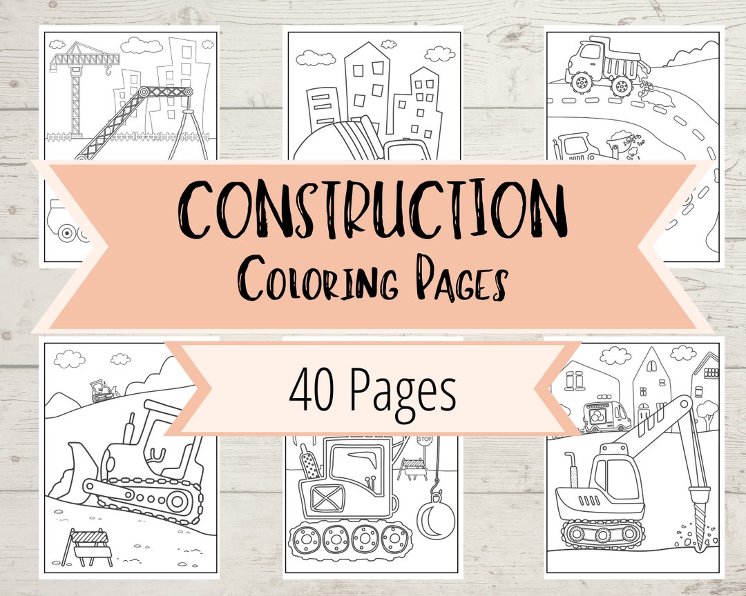 40 Construction Trucks Coloring Book Pages - Dump Trucks, Digging ...