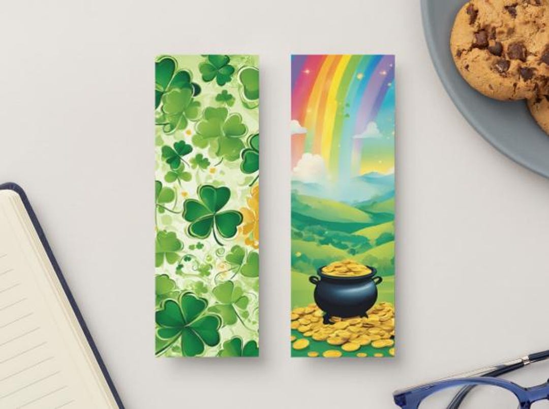 St. Patricks Day Themed Printable Bookmarks - Etsy