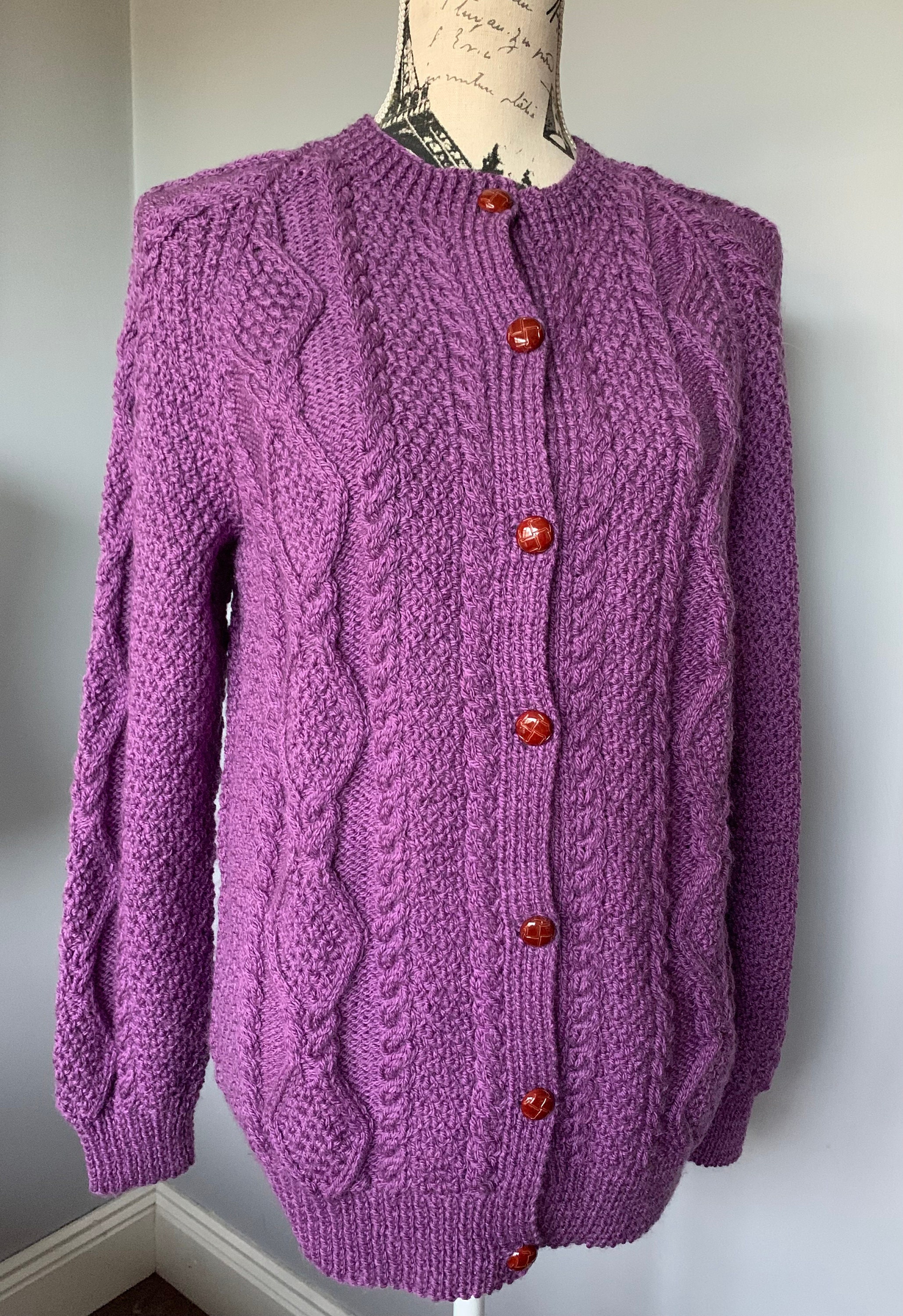 Handknit Adult Aran Cardigans - Etsy