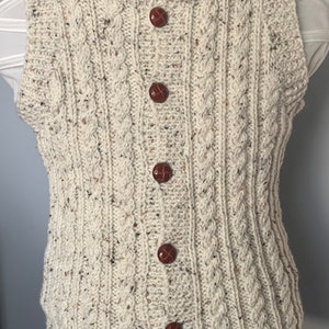 Handknit Aran Vest - Etsy