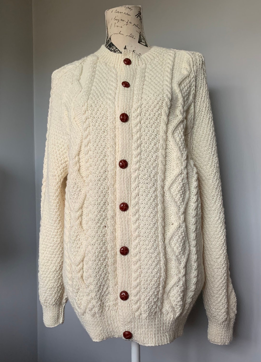 Handknit Adult Aran Cardigans - Etsy