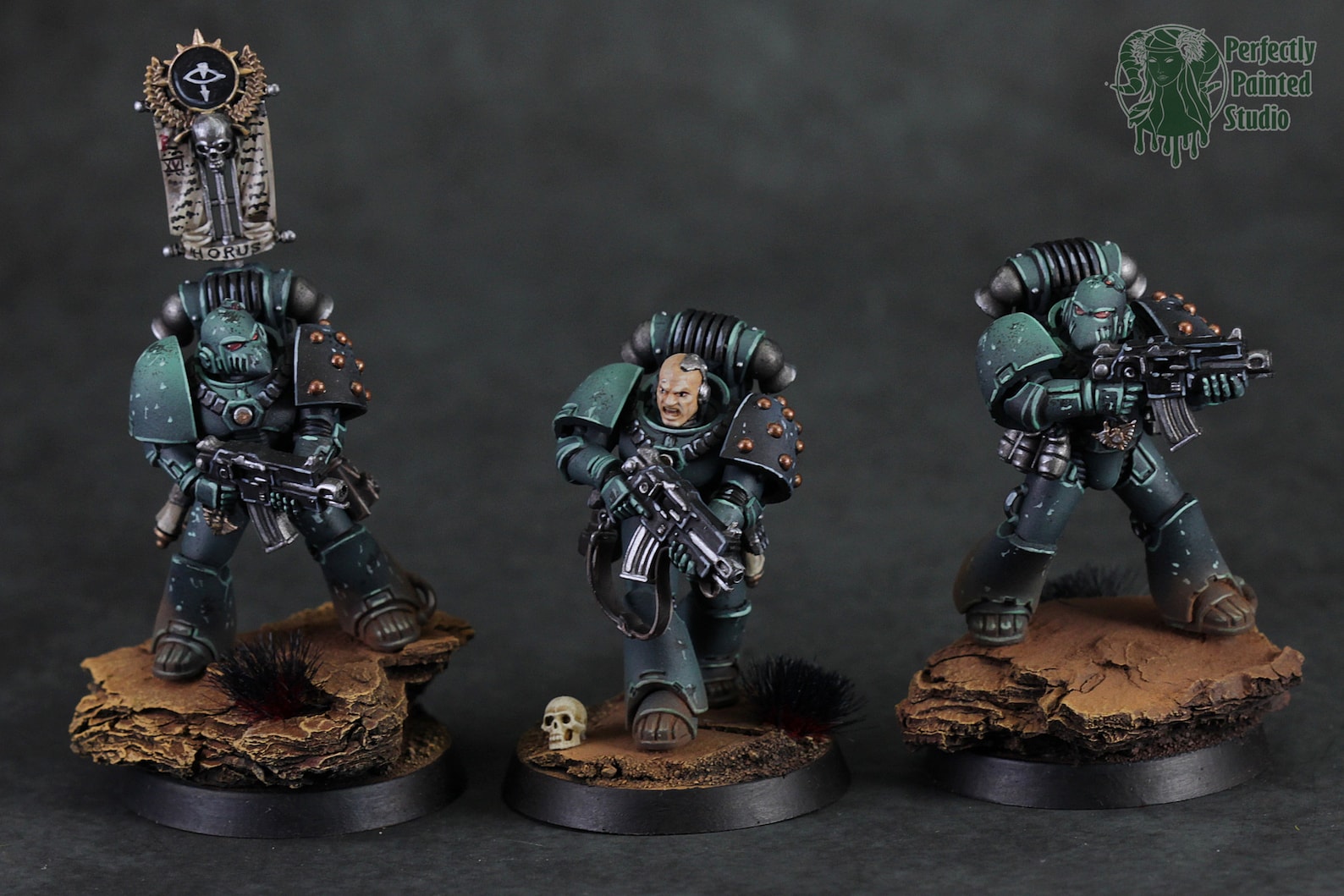 Painted MKVI Legion Tactical Marines, Sons of Horus, Warhammer 30k ...