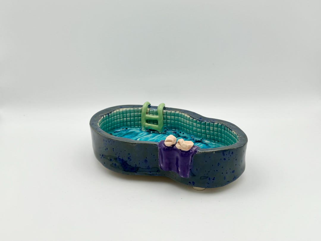 Handmade Ceramic Swimming Pool Soap Dish - Etsy