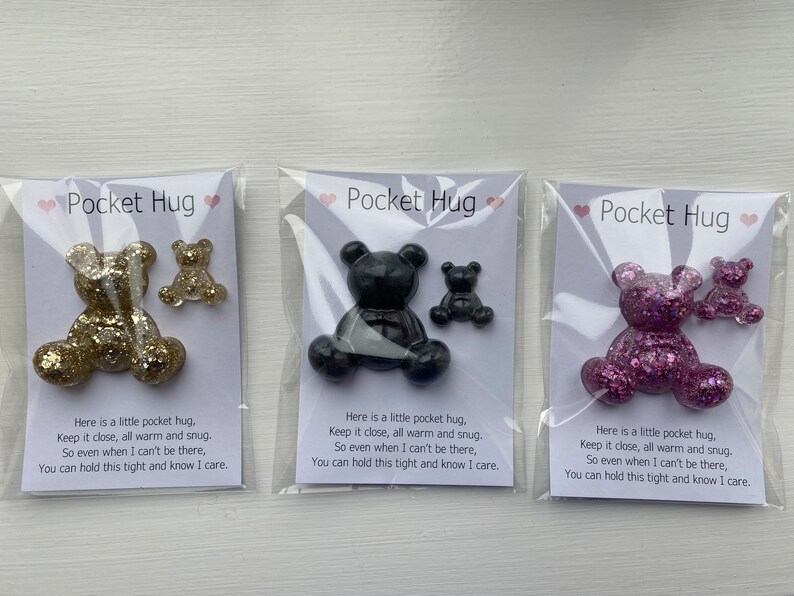 Resin Pocket Hug Heart/teddy - Etsy