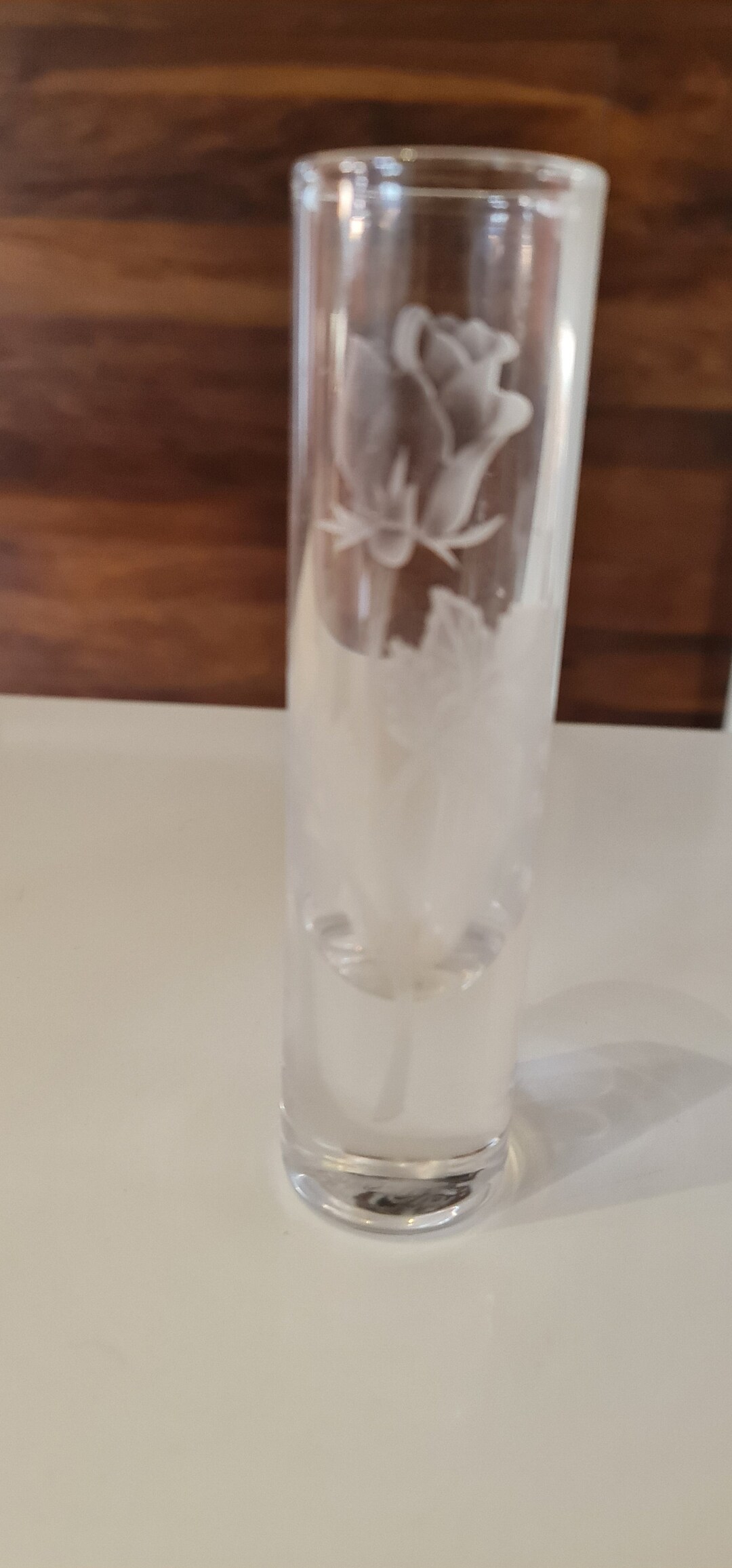 3 X Stuart Strathearn Collection Etched Rose Lead Crystal Bud Vases ...