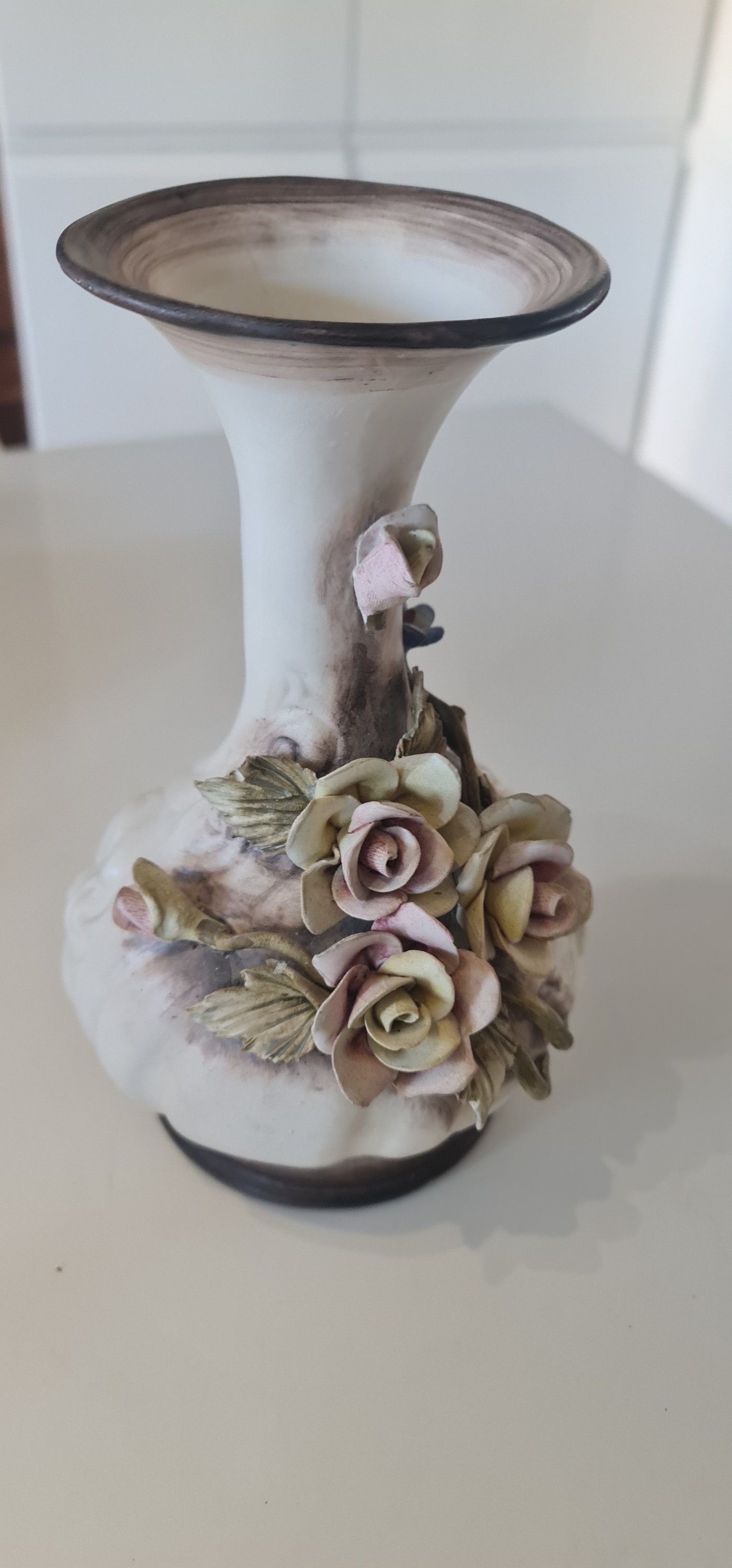 Capodimonte Italy Vintage Porcelain Large Vase Tall Flowers Roses - Etsy