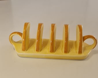 Carlton Ware Foxglove Toast Rack in Green Vintage Four Slice Ceramic ...