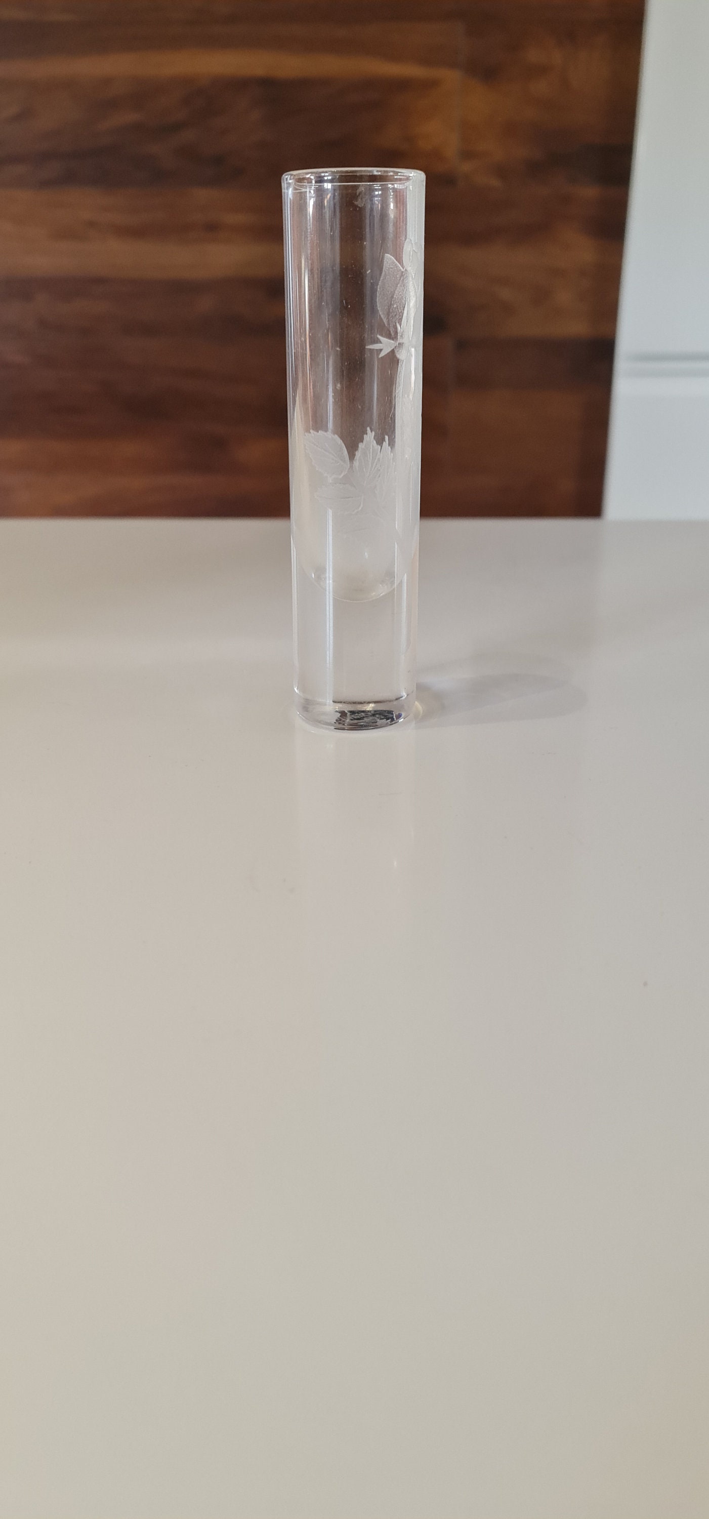 3 X Stuart Strathearn Collection Etched Rose Lead Crystal Bud Vases ...