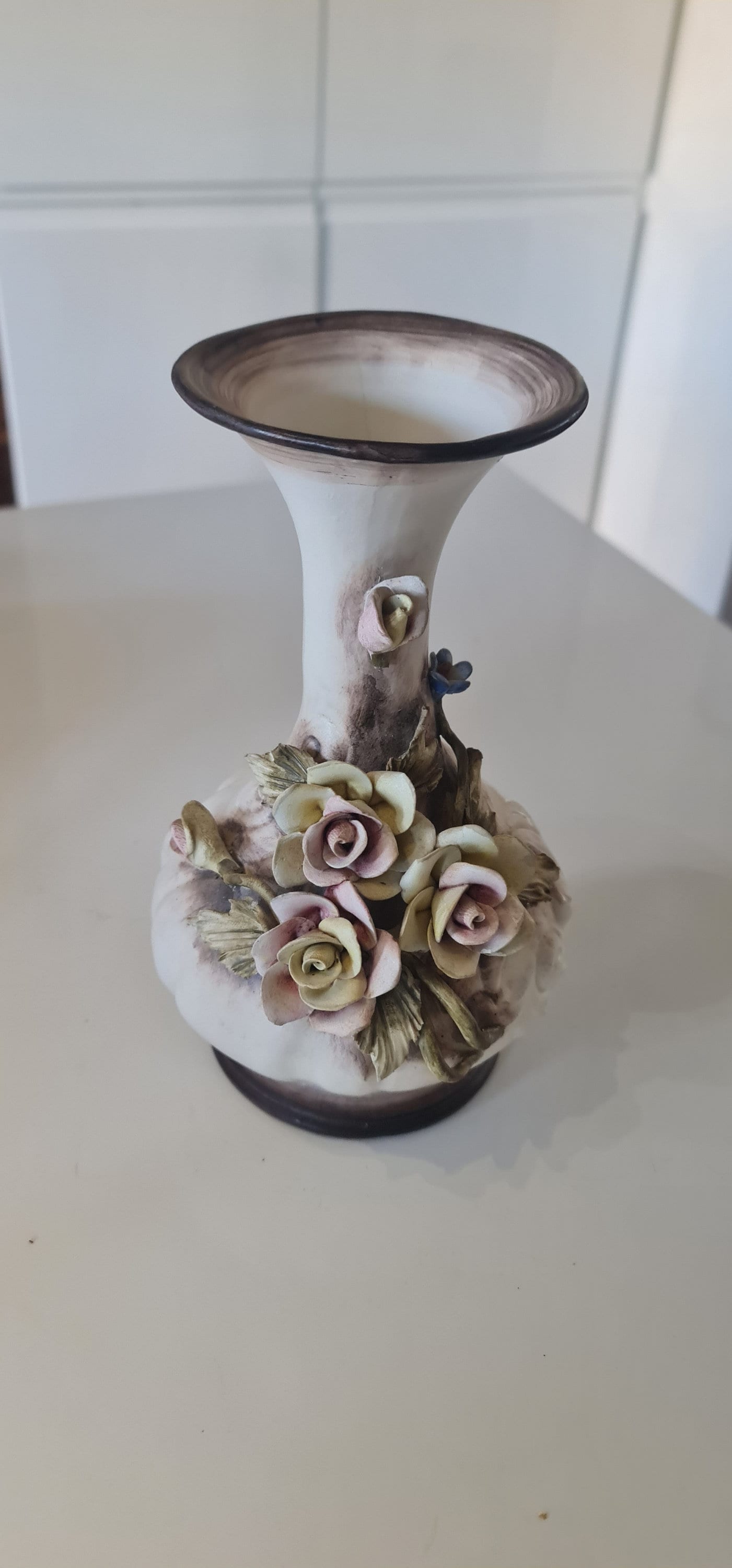 Capodimonte Italy Vintage Porcelain Large Vase Tall Flowers Roses - Etsy