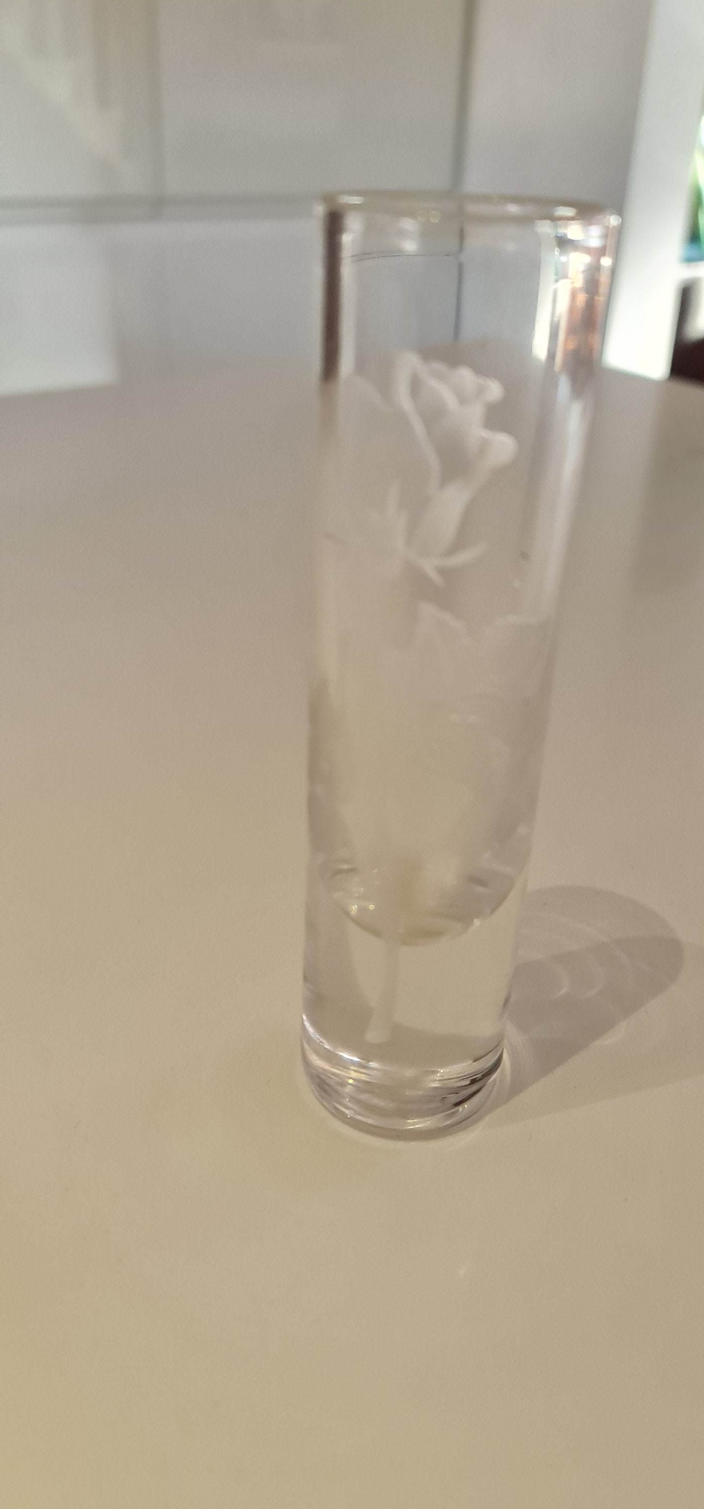 3 X Stuart Strathearn Collection Etched Rose Lead Crystal Bud Vases ...