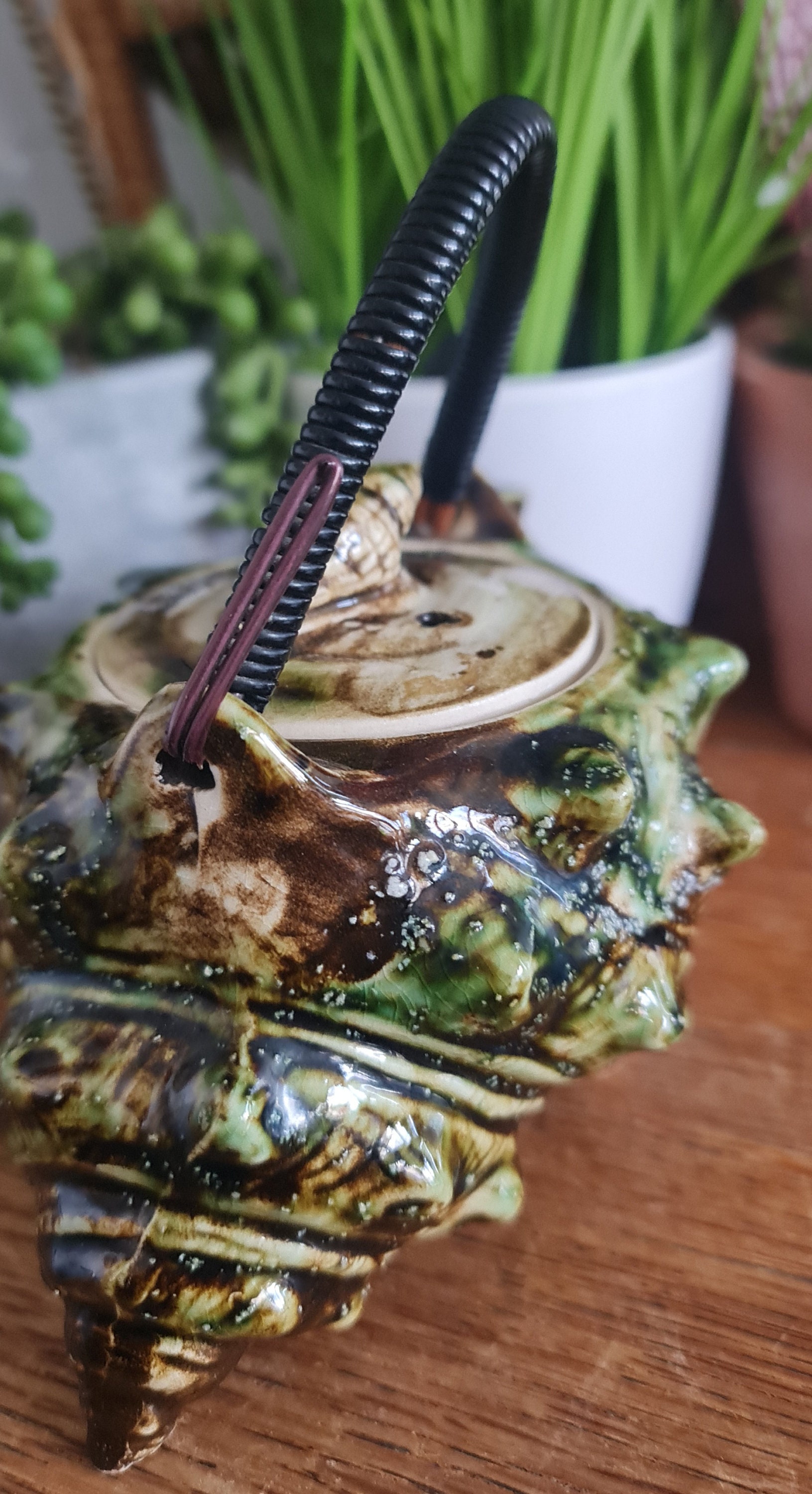 Small Shell Teapot Vintage Majolica Ceramic One Person Pot - Etsy