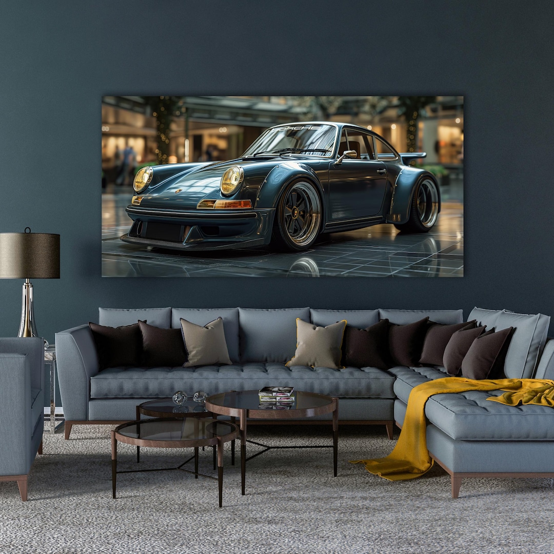 Porsche 911 Canvas Wall Art, Porsche 911 Large Size Poster Print Decor ...