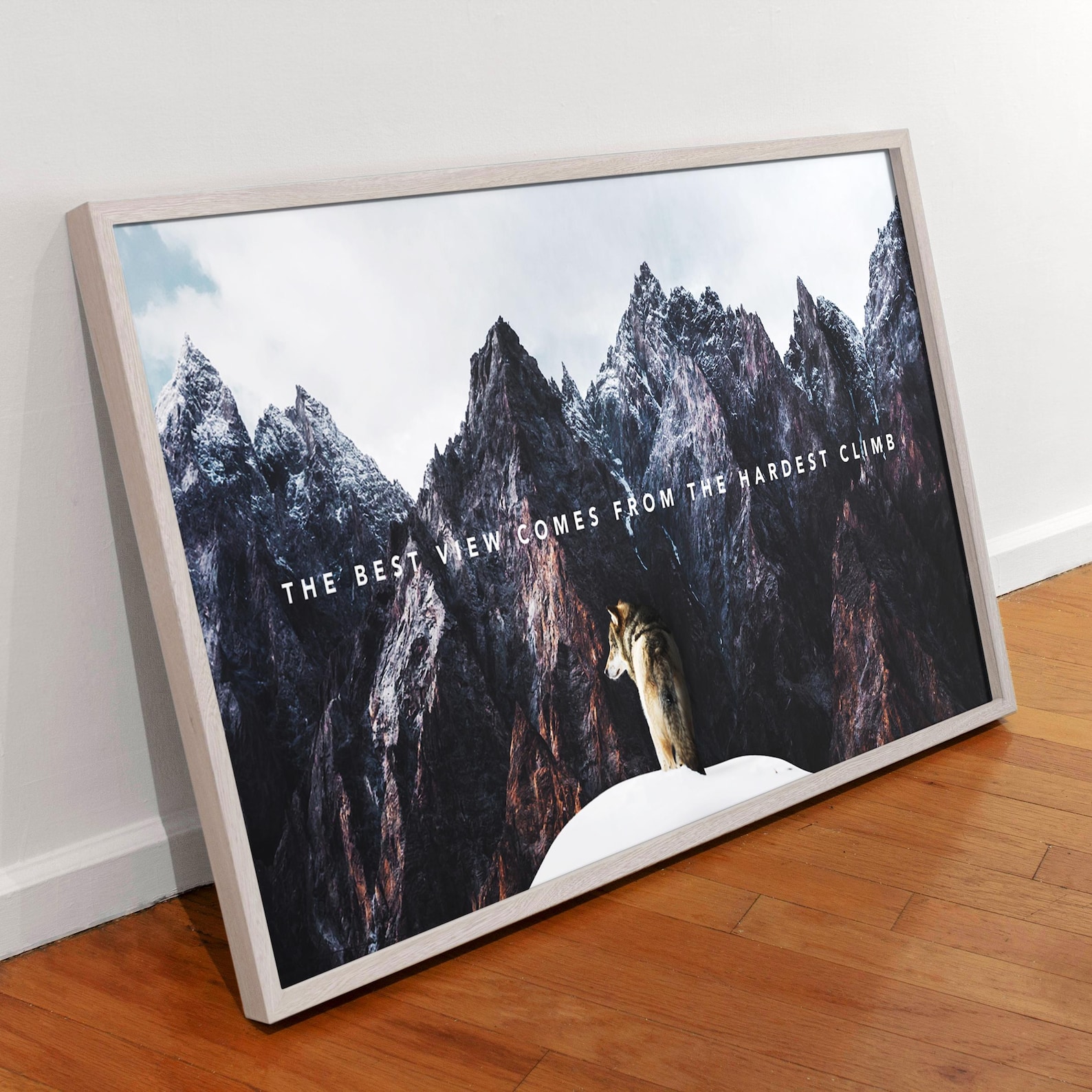 The Best View Comes From the Hardest Climb Canvas Wall Art ...