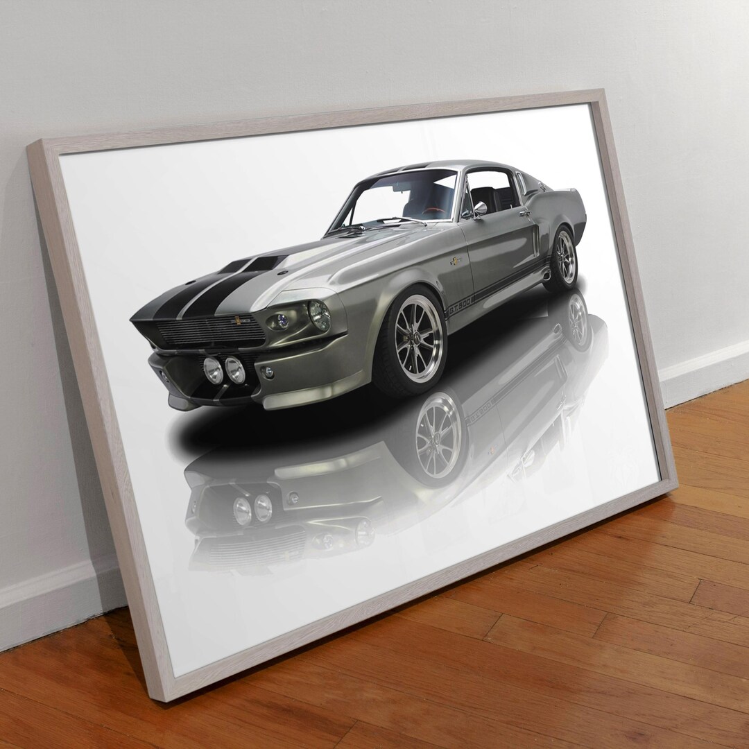 1967 Ford Mustang Eleanor Tribute Edition: Classic Car Wall Art - Etsy
