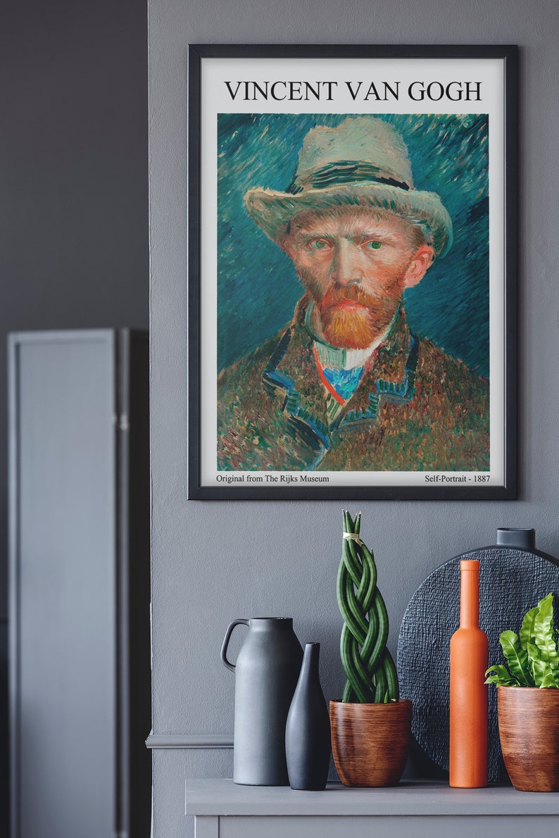 Van Gogh Self-portrait Poster: Reproduction Art Print - Etsy